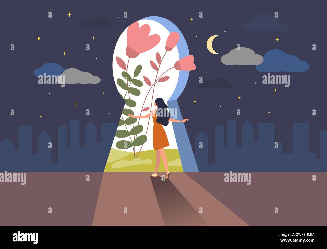 Discovery yourself. Dream self freedom. Find emotions inside. Belief ...