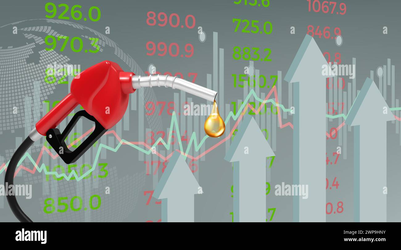 Fuel pump. Petrol price growth. Gas costs infographic. Gas on diesel ...