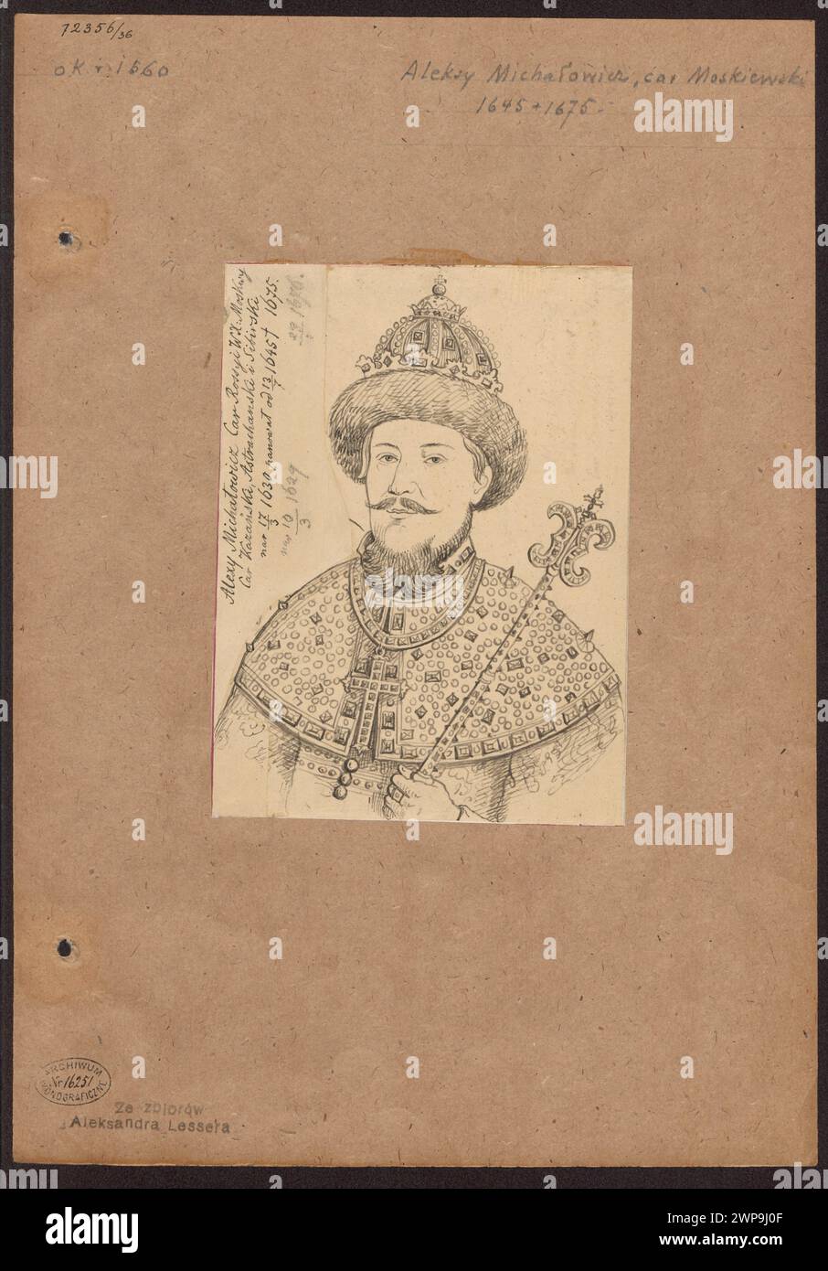 Aleksy i romanow car rosji 1629 1676 ikonografia hi-res stock ...