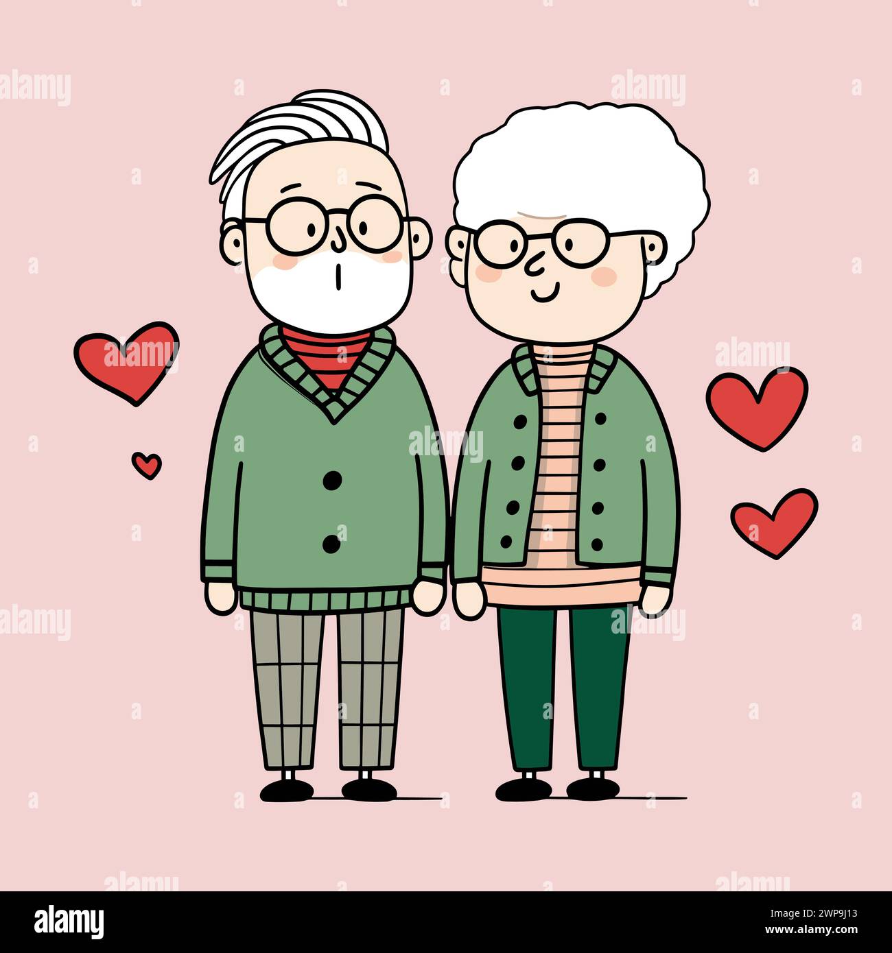 Elderly man mature woman Stock Vector Images - Alamy