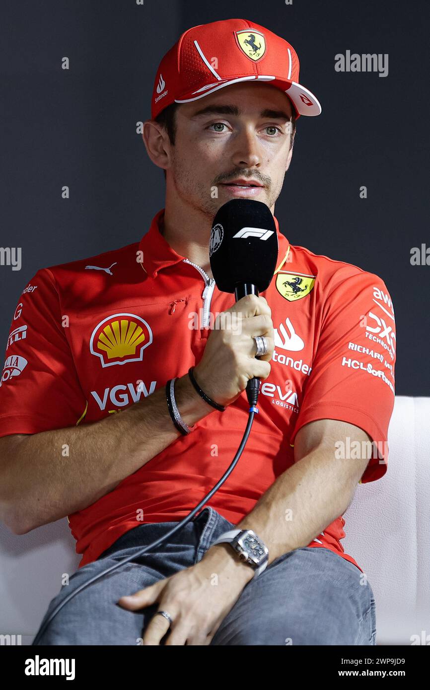 LECLERC Charles (mco), Scuderia Ferrari SF-24, portrait, press conference, during the Formula 1 ...