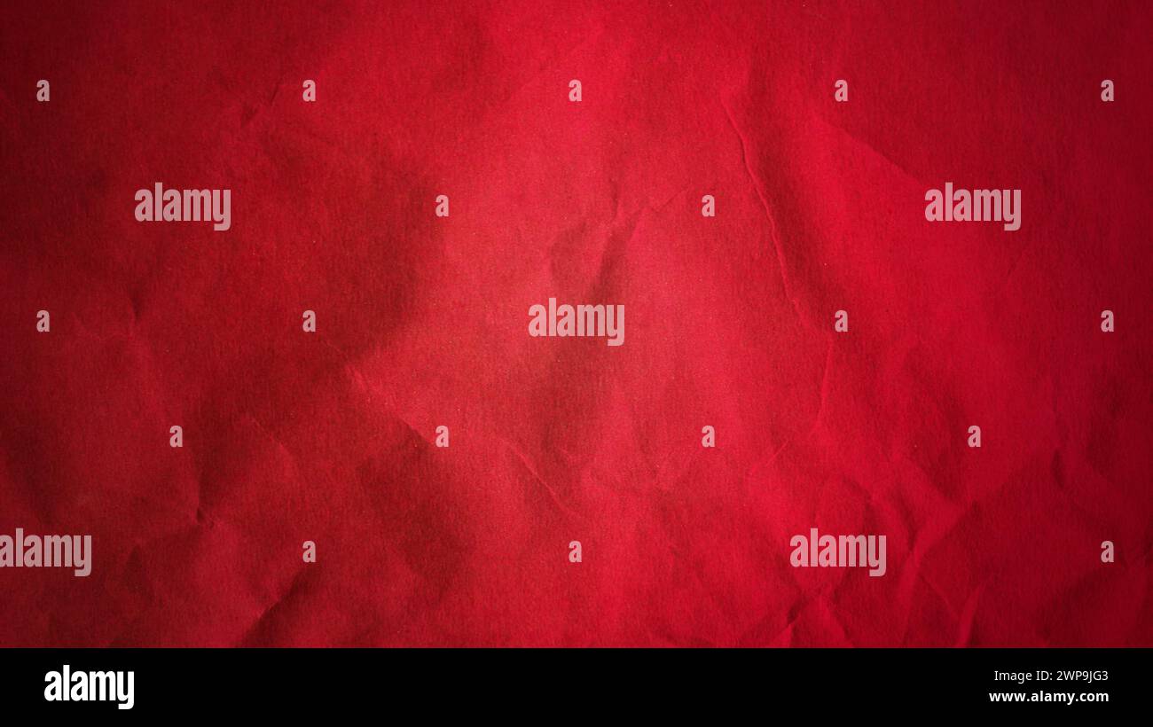 Crumpled red thick paper. Bright beautiful intense blood tint. Texture ...