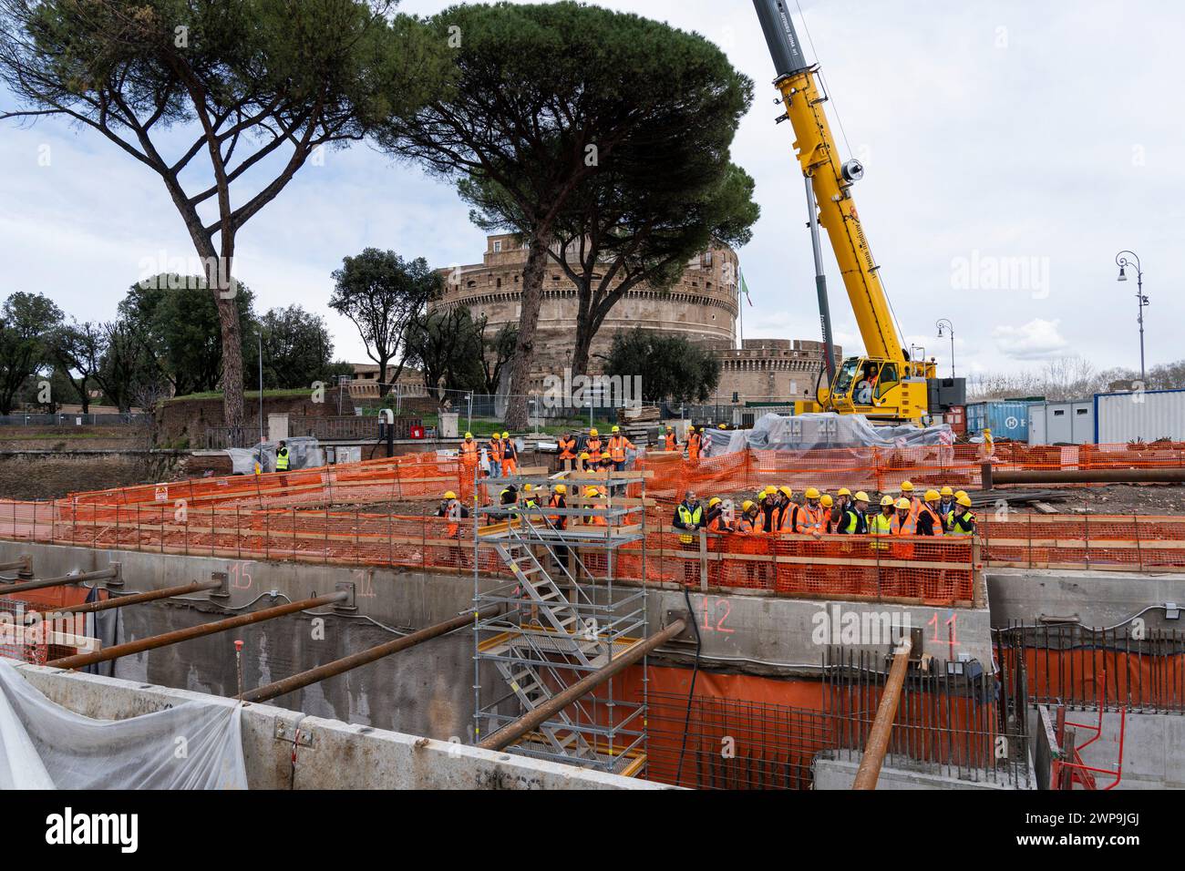 Inspection of the new construction site for a new road tunnel and ...