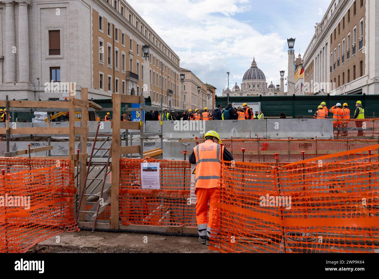 Rome, Italy. 04th Mar, 2024. A general view of the construction site ...