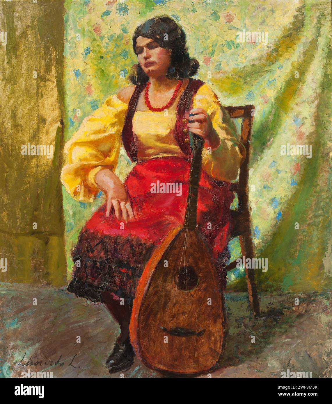 Gypsy with mandolin; Lisowski, Ludwik (1907-1943); Before 1943 (1933-00 ...