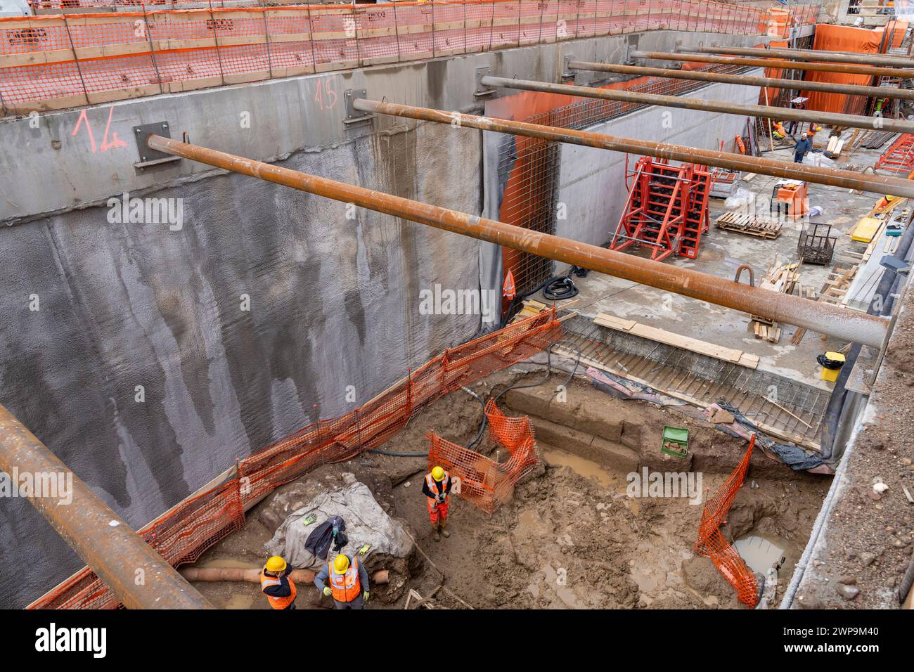 Rome, Italy. 4th Mar, 2024. Inspection of the new construction site for ...