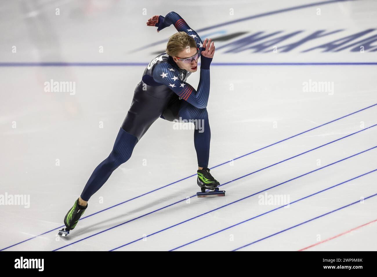 INZELL - Jordan Stolz during training prior to the World Allround and ...