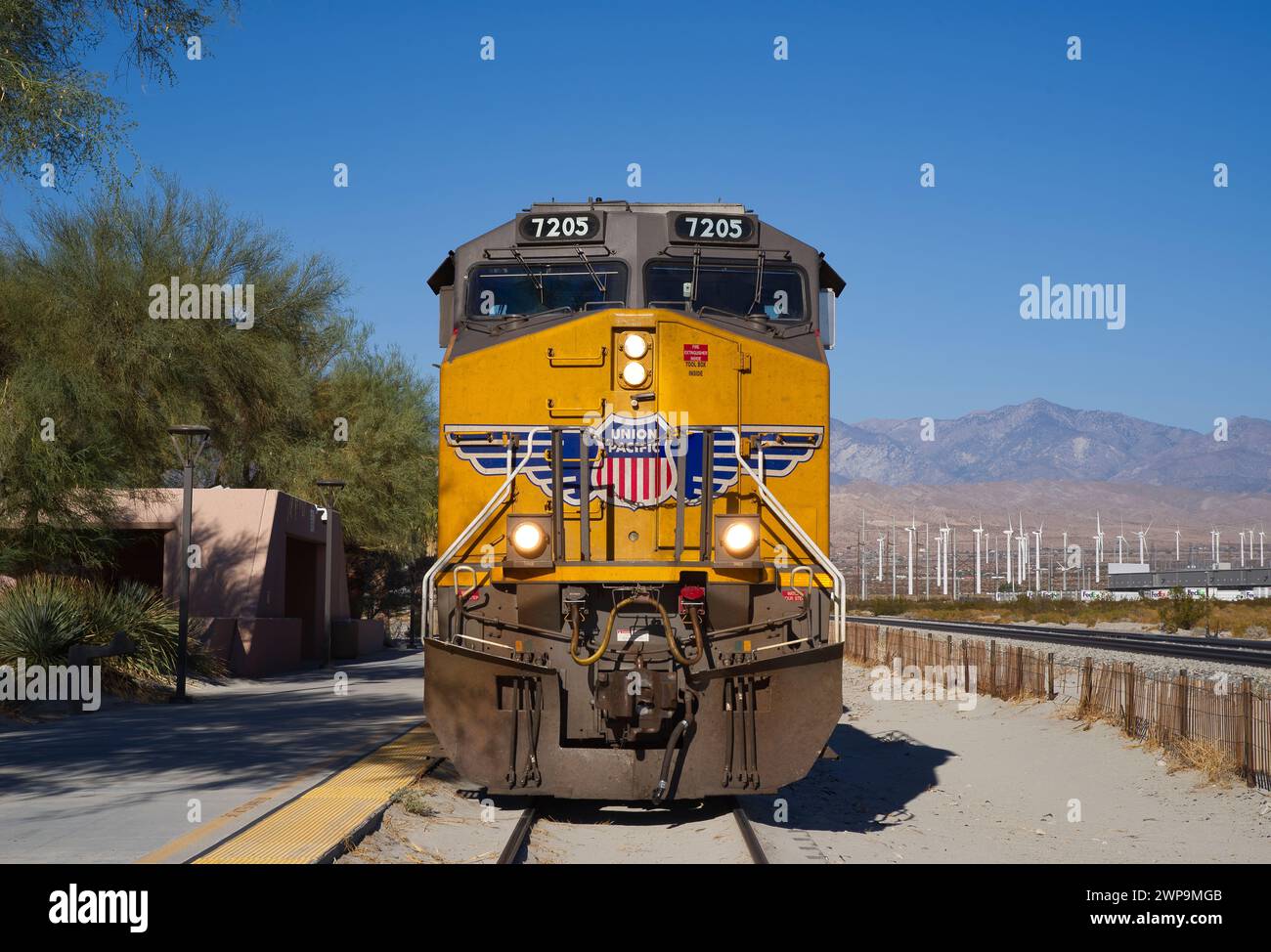 Locomotive freight haulage, heading west across the United States Stock ...