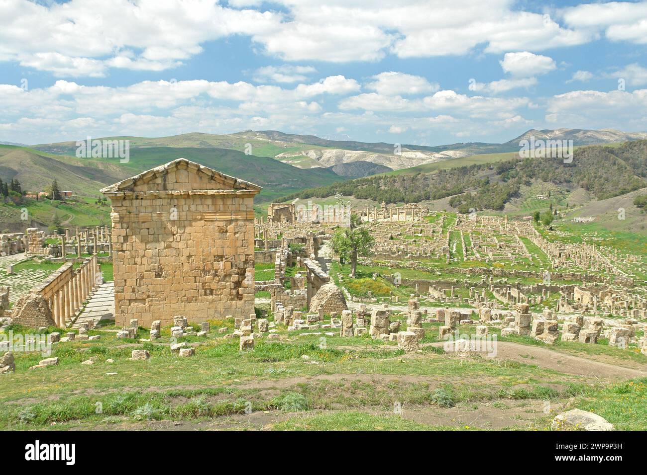 Temple of Severus in the Roman city of Cuicul, Algeria Stock Photo - Alamy