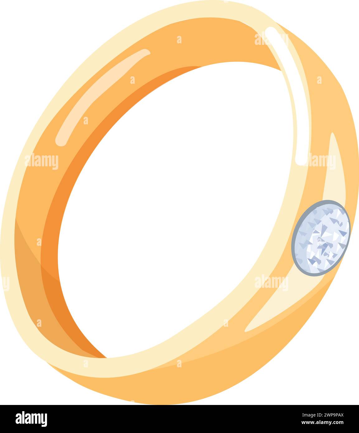 Gold diamond wedding band Stock Vector Images - Alamy