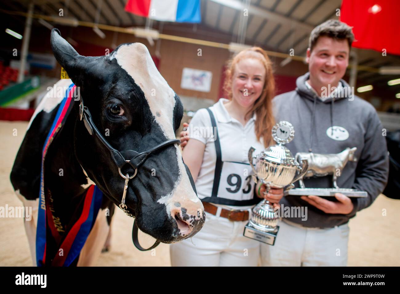 Leer, Germany. 06th Mar, 2024. Anna and Tamme Hobbie, cattle breeders ...