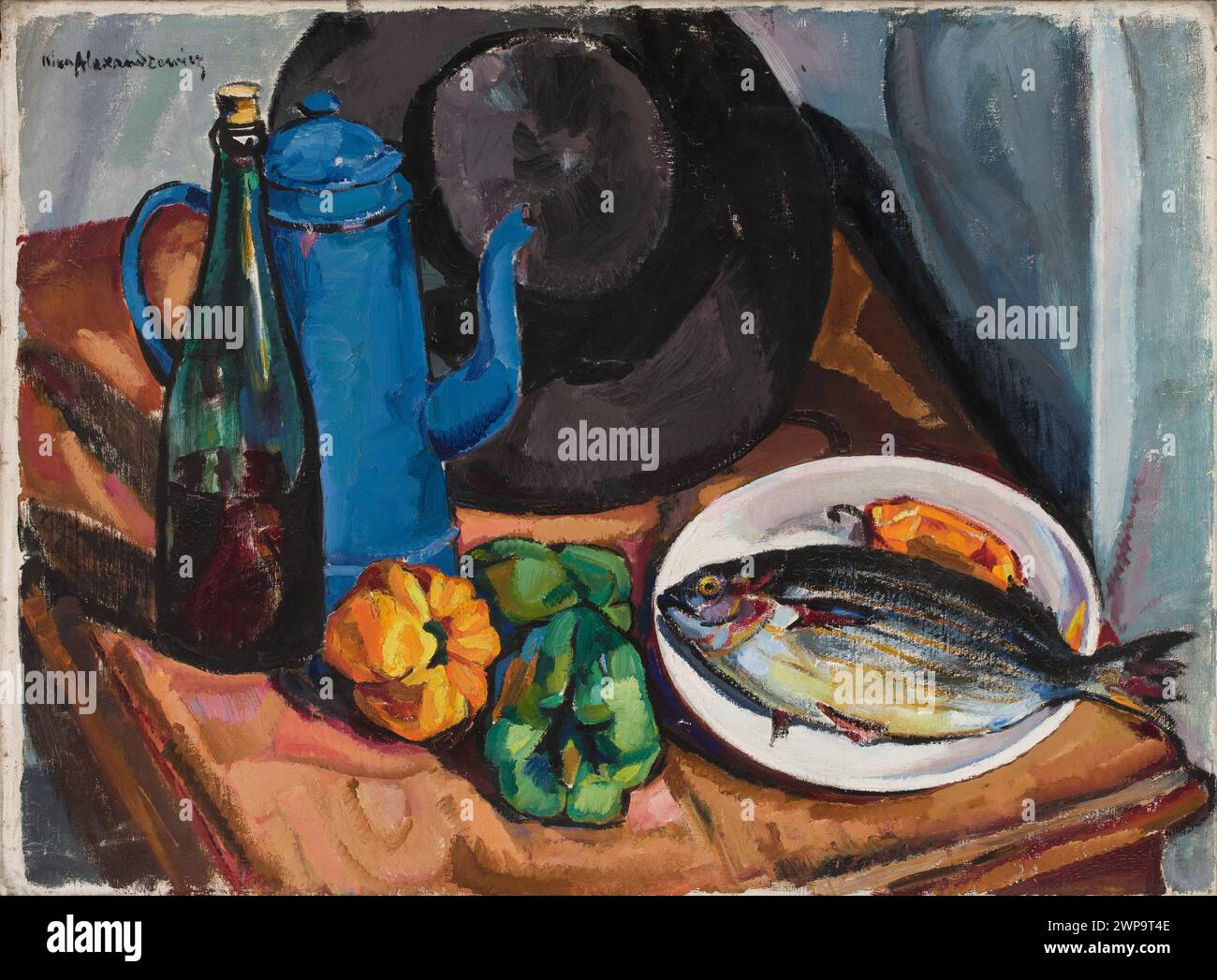 Still life from fish; Aleksandrowicz, Nina (1877-1945 cars 1946 ...