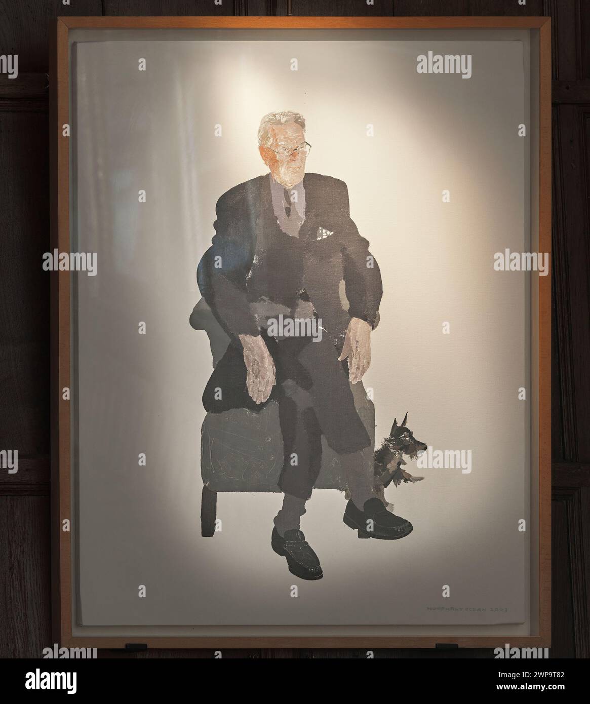 Portrait painting of John Drury, Dean, 1991-2003, in the dining room at ...