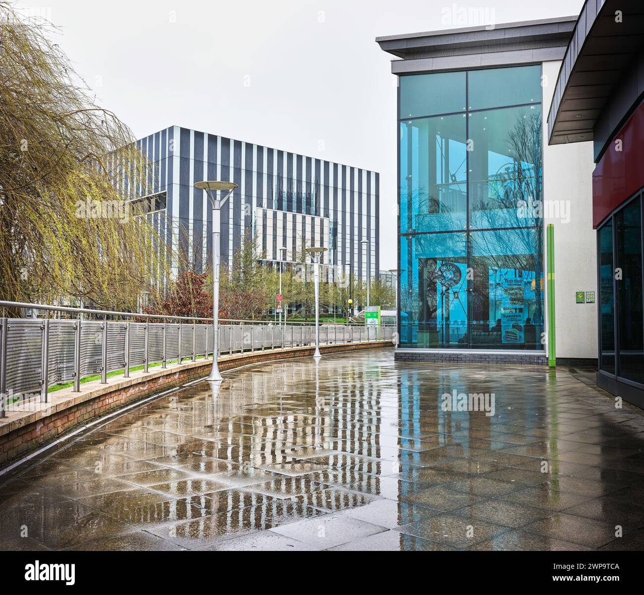 The Cube office building and commercial buildings at Corby town ...