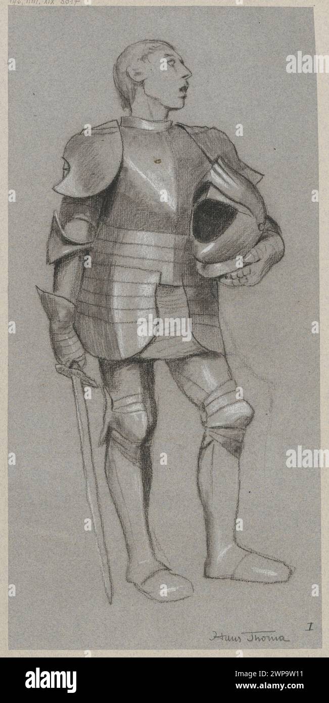 Knight in armor; Thoma, Hans (1839-1924); 1893 (1893-00-00-1893-00-00 ...