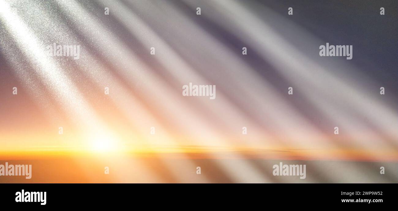 Abstract beautiful mysterious background with slanting rays of light on ...