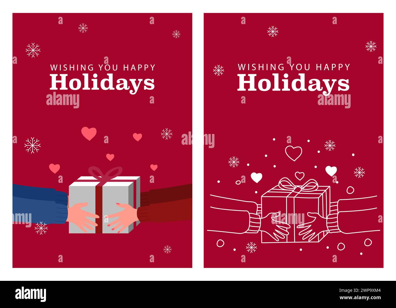 Spread the festive cheer with these charming cartoon illustration ...