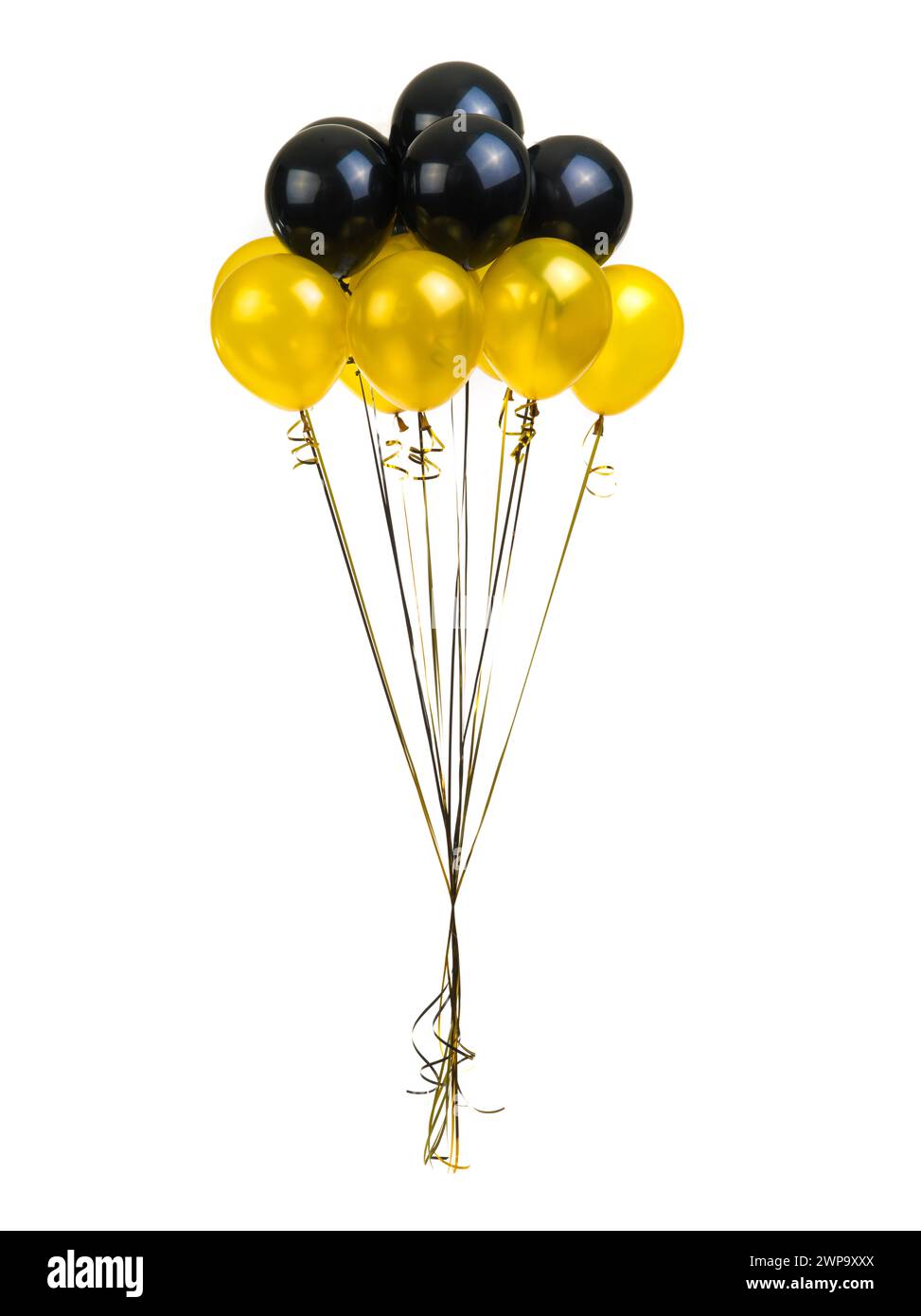 Golden party balloons group Cut Out Stock Images & Pictures - Alamy