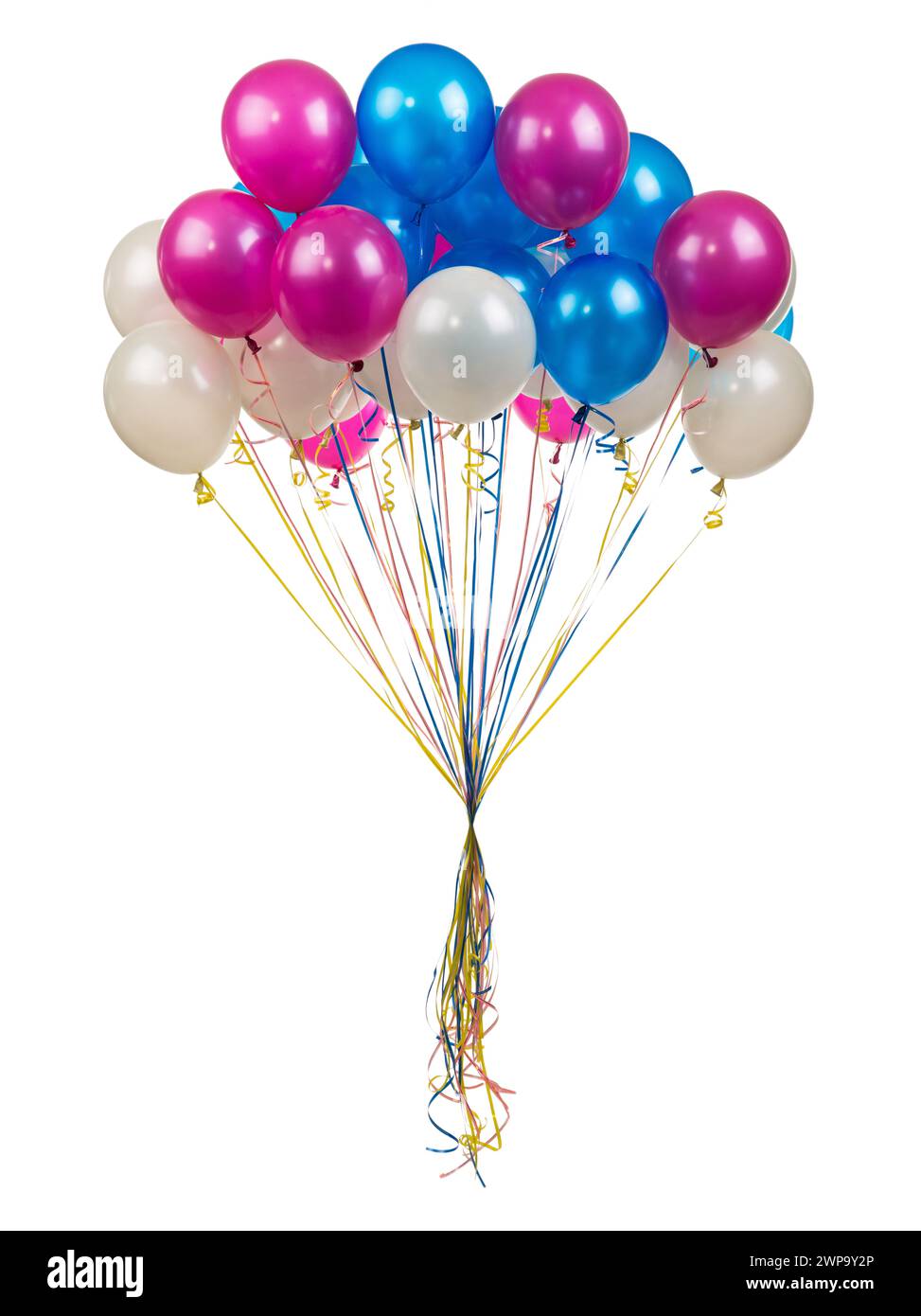 Pink air balloons golden Cut Out Stock Images & Pictures - Alamy