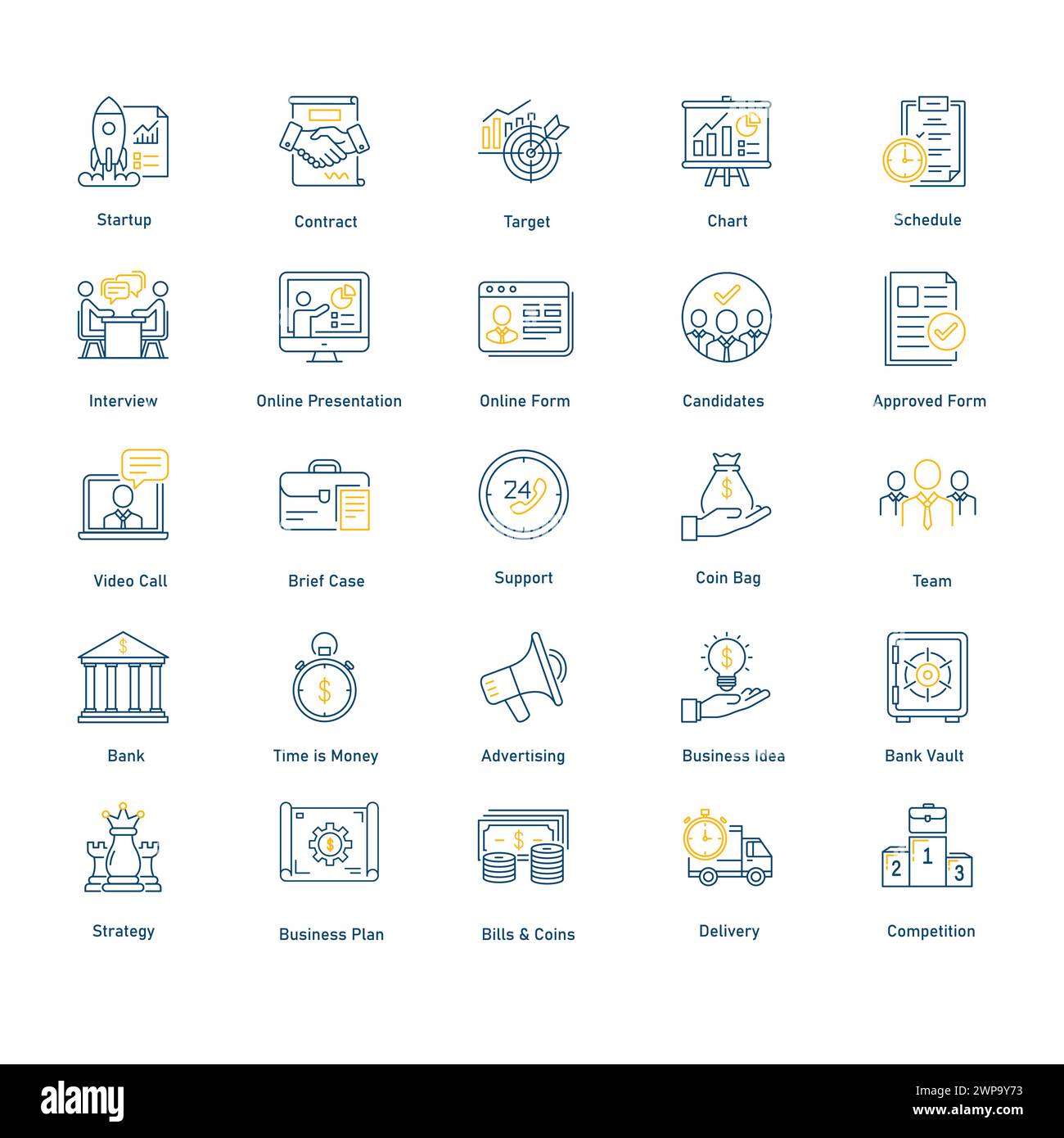 Financial Business Vector Icon Pack Stock Vector Image & Art - Alamy