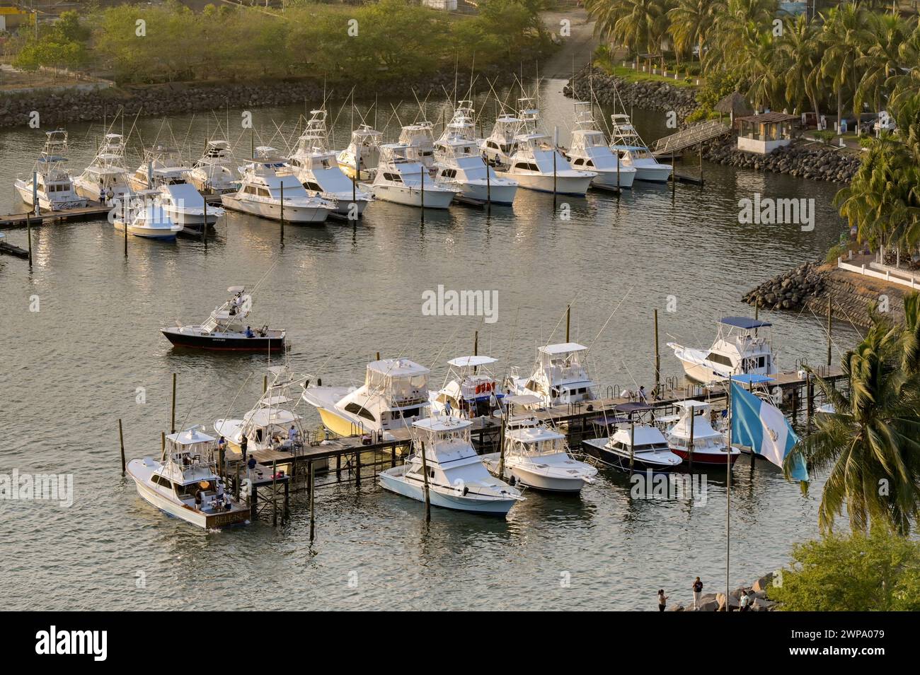 Puerto Quetzal, Guatemala - 19 January 2024: Aerial view of fishing ...