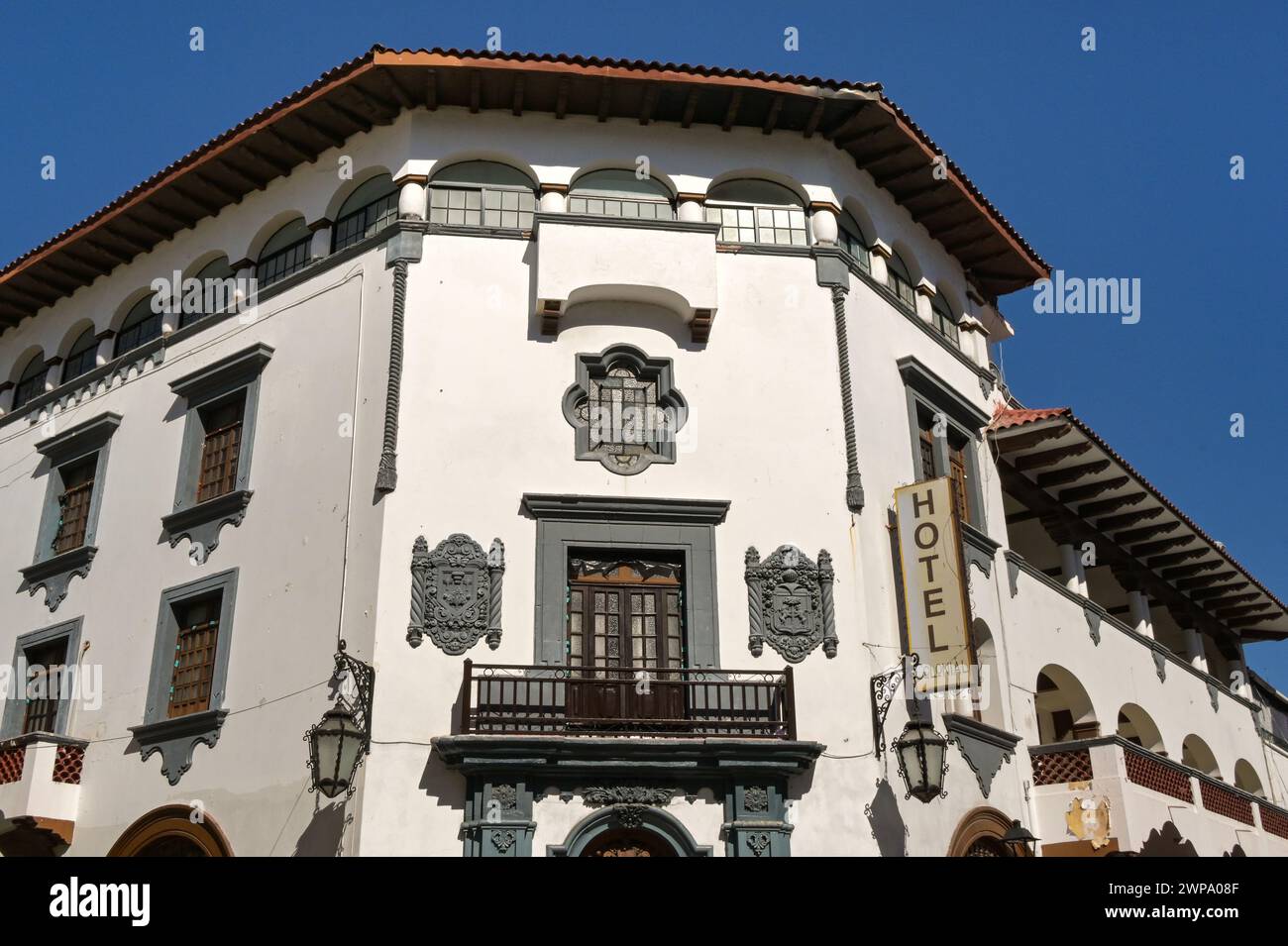 Manzanillo, Mexico - 16 January 2024: Front exterior view of the ...