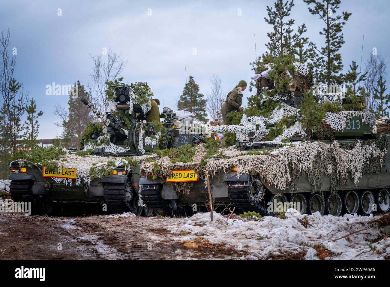 Alta 20240306.Norwegian soldiers get ready to take part in the military ...