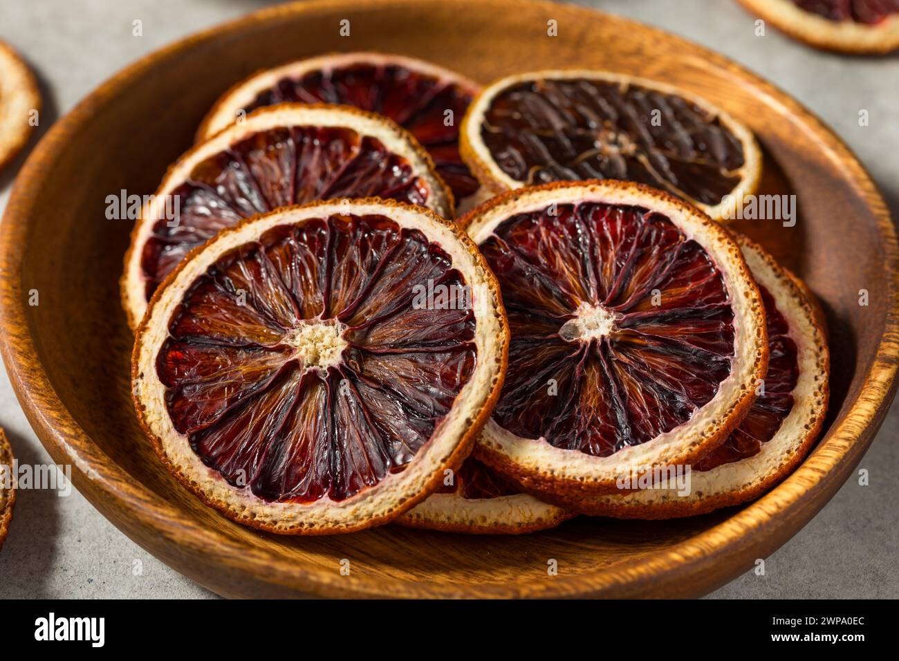 Dry Dehydrated Blood Oranges in a Bowl Stock Photo - Alamy