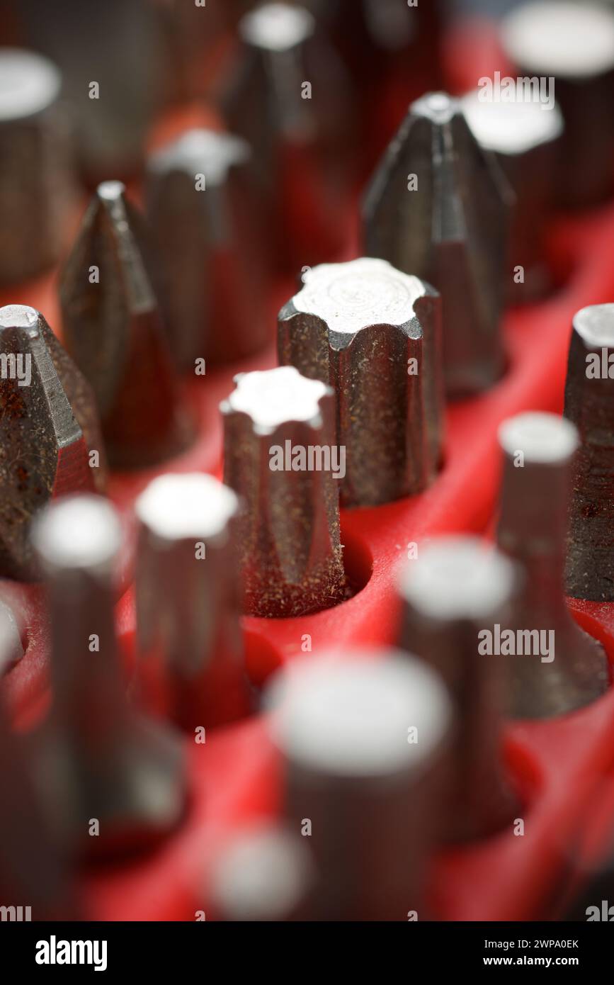 Large set drill bits hi-res stock photography and images - Alamy