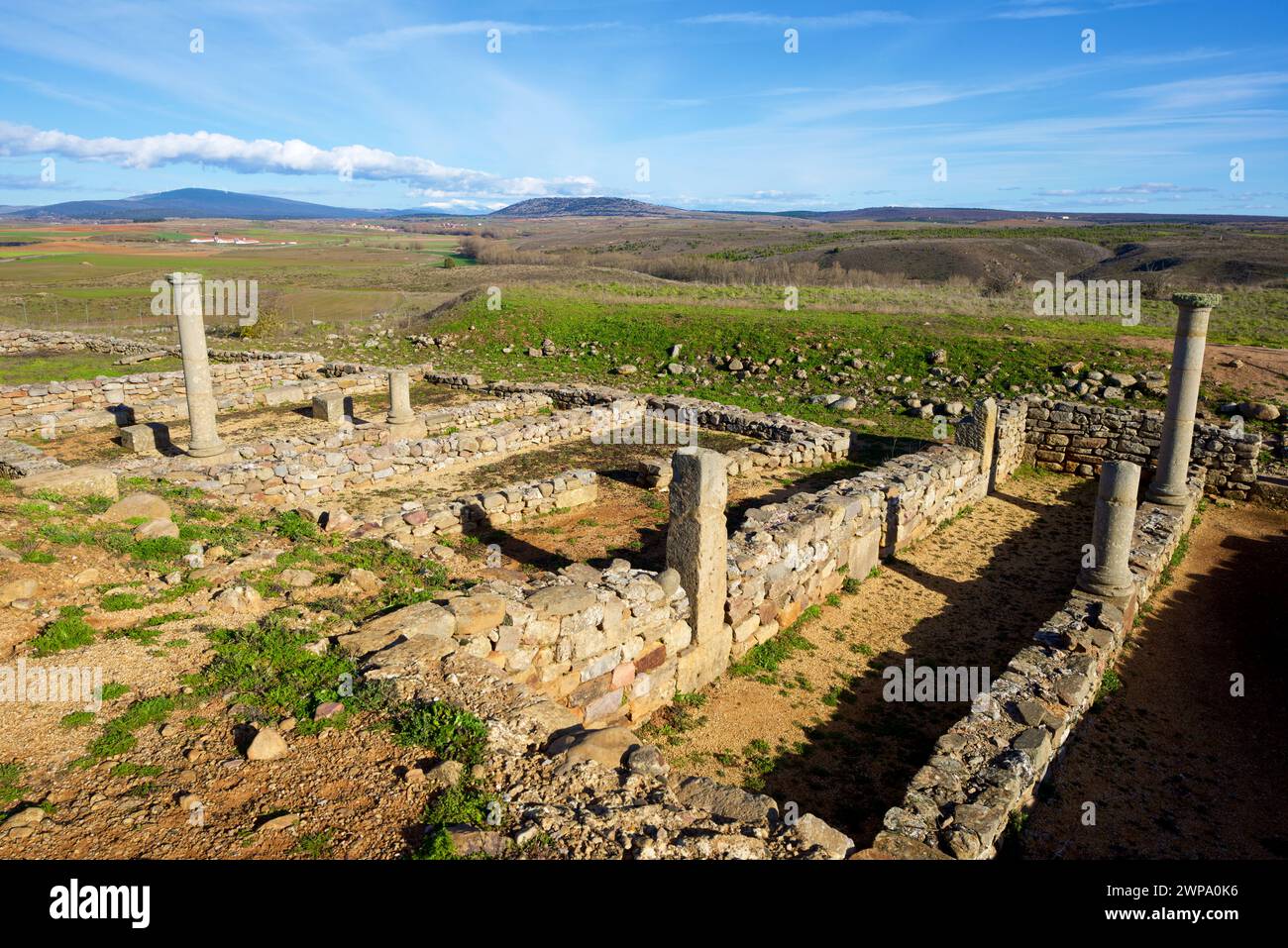 Columns in Celtiberian settlement in Garray, Soria Province, Castilla ...