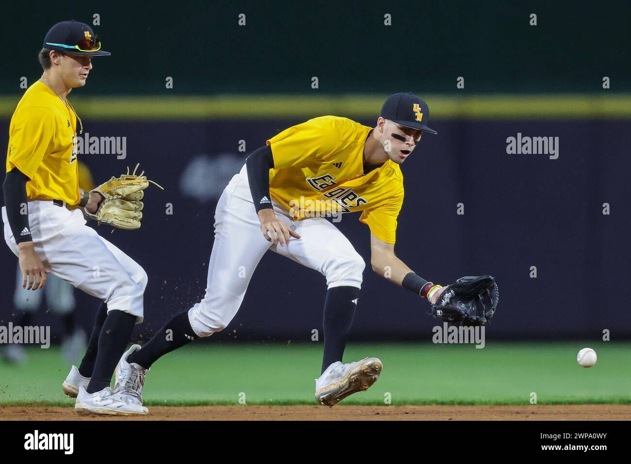 Southern Miss, USA. 05th Mar, 2024. infielder Seth Smith (3) fields a ...