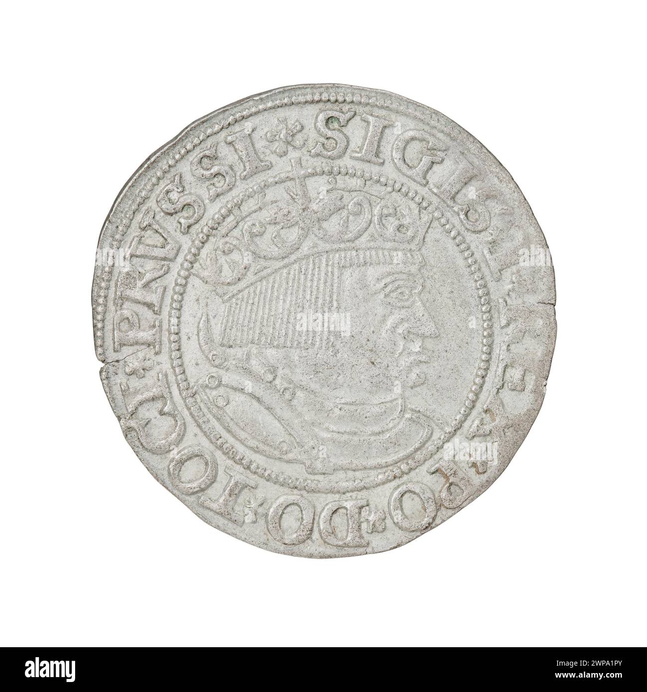 This Prussian penny was minted in 1532 during the reign of Zygmunt I ...