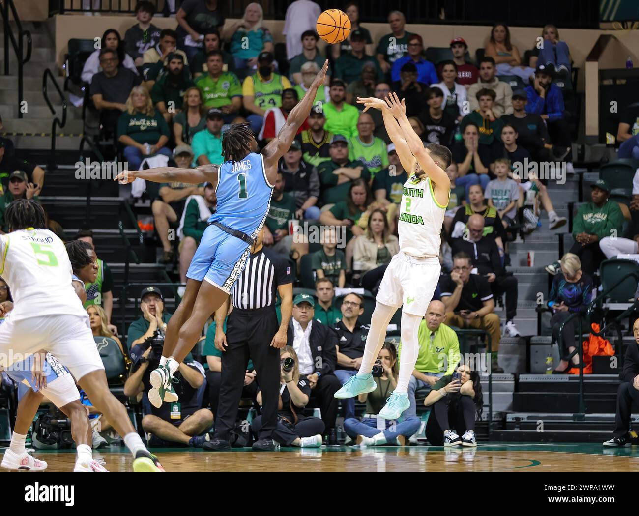 Tampa, Florida, USA. 5th Mar, 2024. University of South Florida Bulls ...