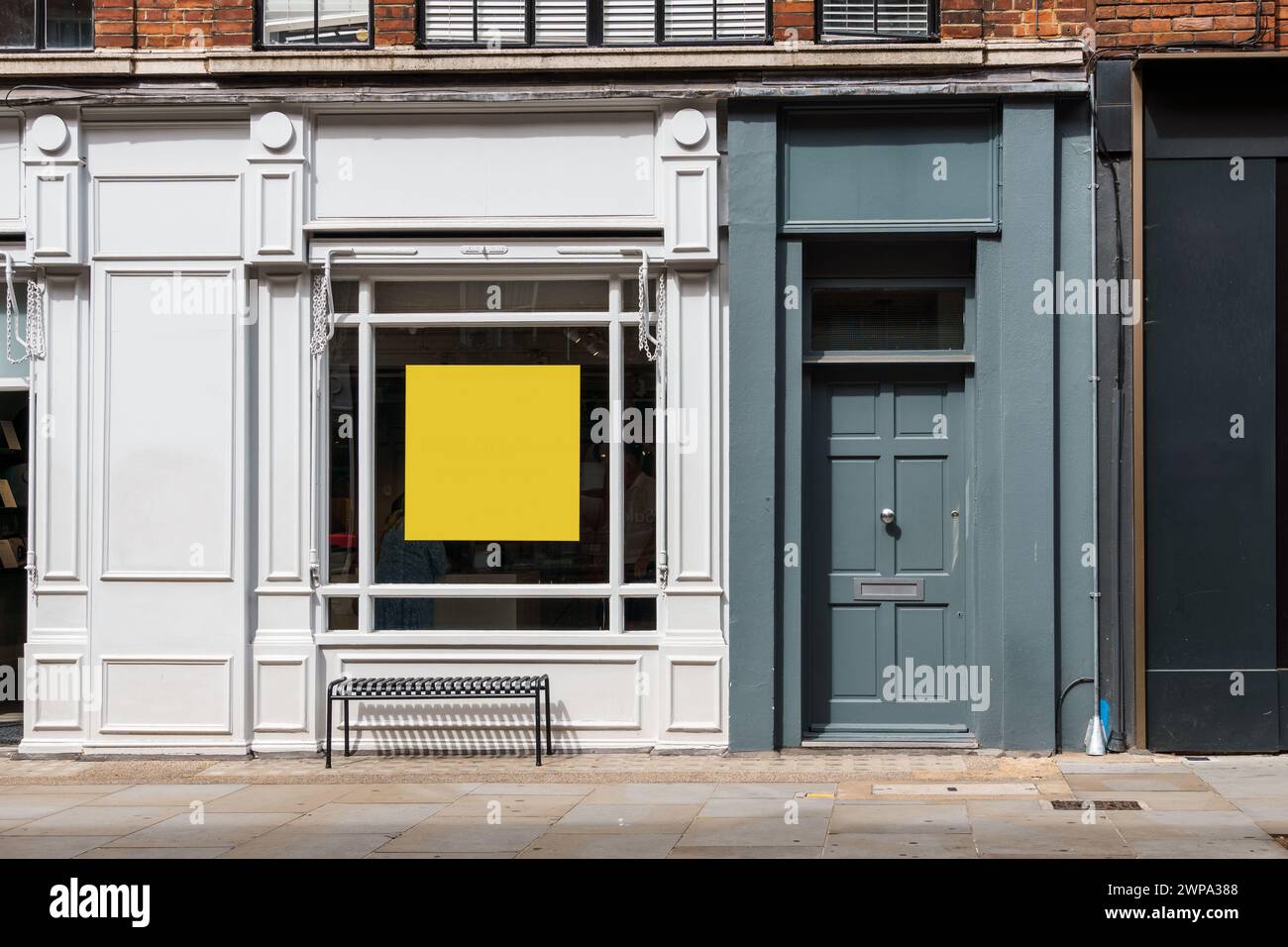 Vintage classic Shop Boutique Storefront with Place for Name Stock ...