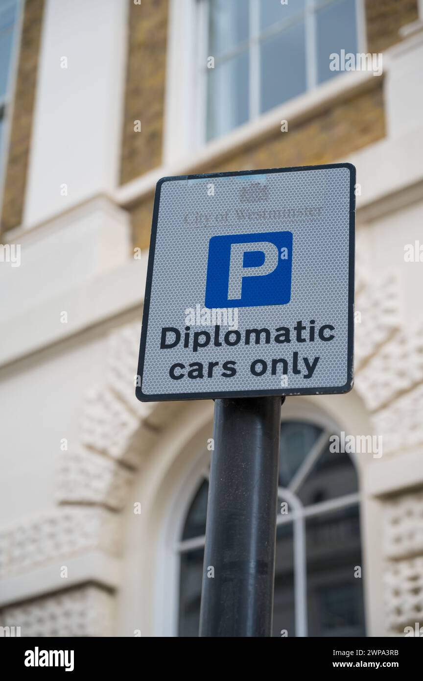 City of Westminster sign restricting street parking space for ...