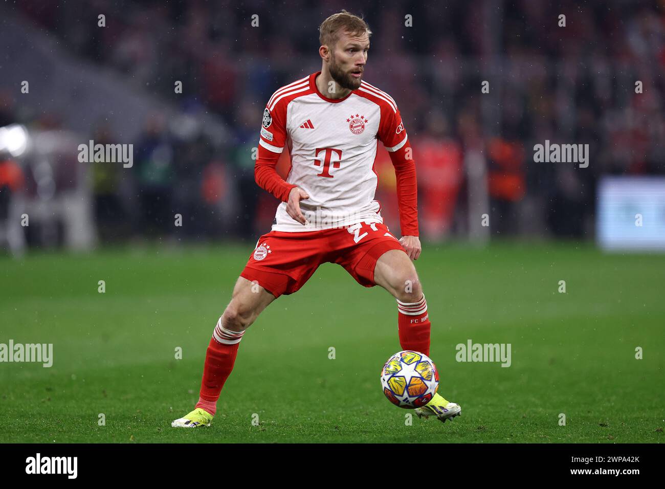 Munchen, Germany. 05th Mar, 2024. Konrad Laimer of FC Bayern Munich in ...
