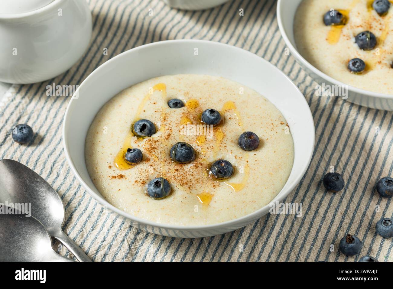 Traditional Healthy Breakfast Wheat Porridge with Honey and Berries ...