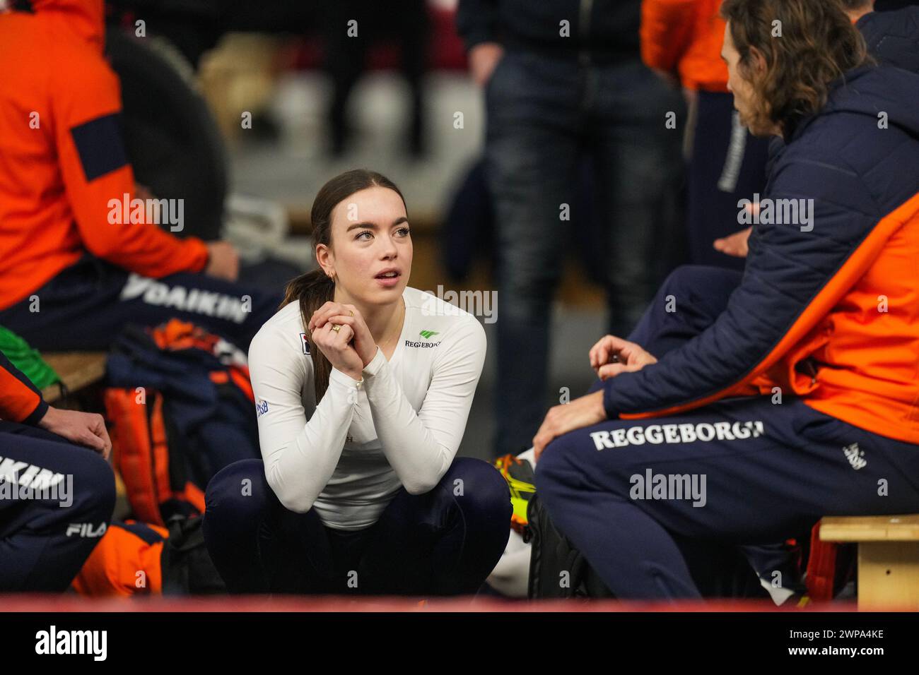 INZELL, GERMANY - MARCH 6: Marrit Fledderus, Gerard van Velde of The ...