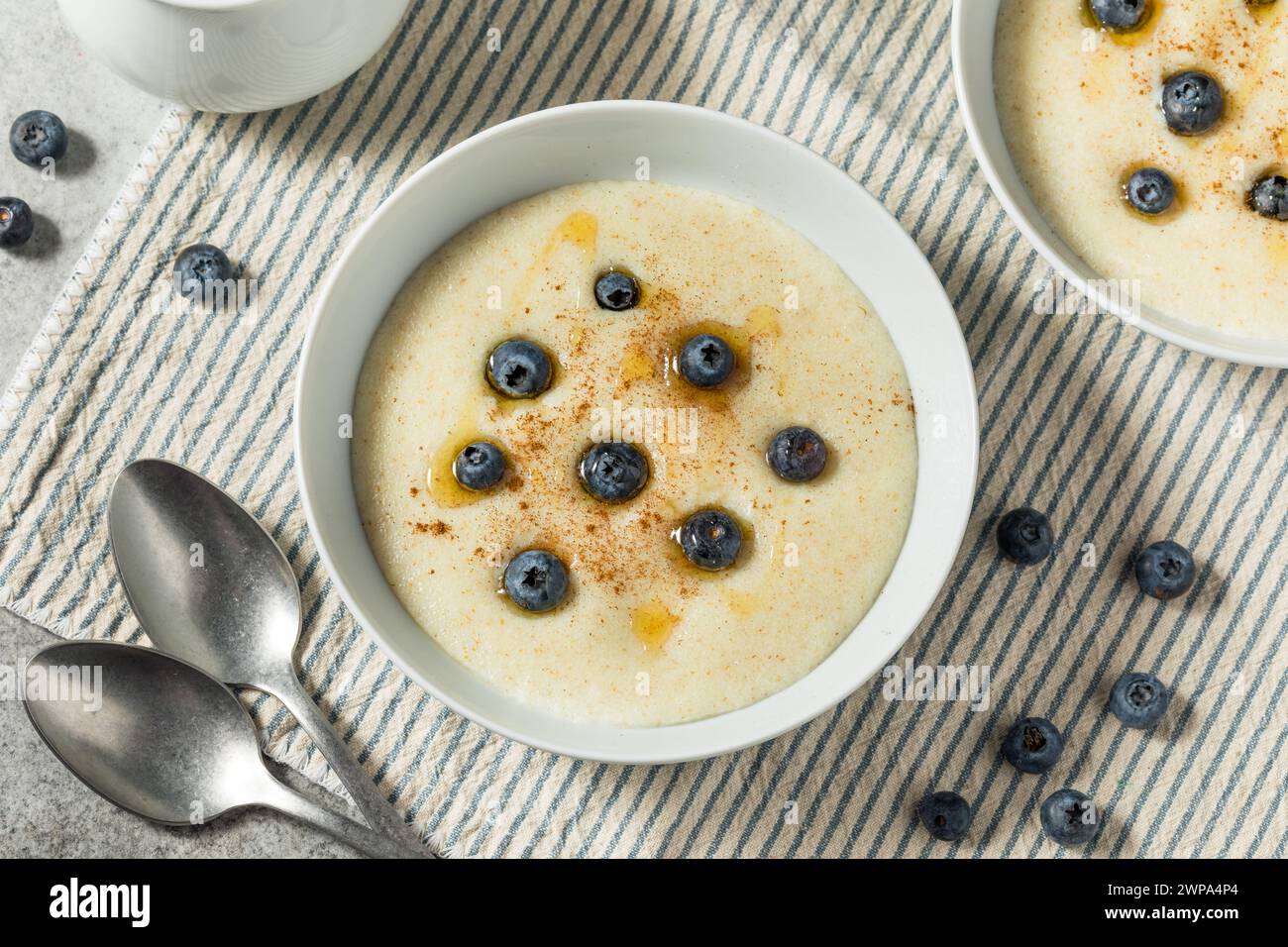 Traditional Healthy Breakfast Wheat Porridge with Honey and Berries ...