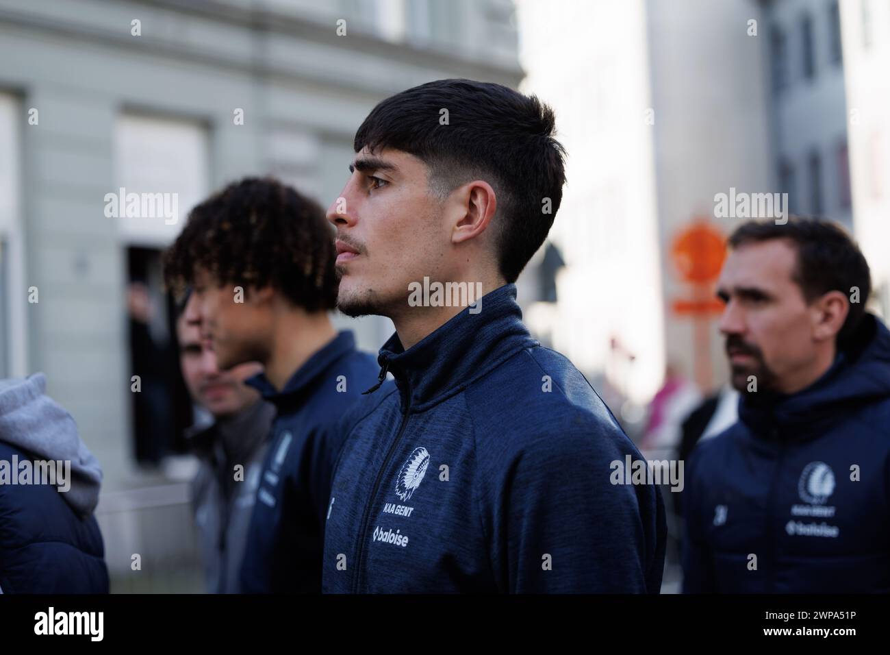 Gent's Franck Surdez, Gent's Omri Gandelman and Gent's Sven Kums ...