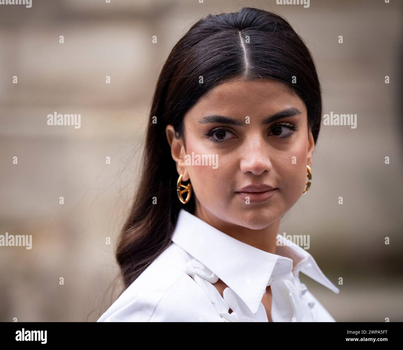 Ola Farahat arrives for the Valentino Fall/Winter 2024-2025 ready-to ...