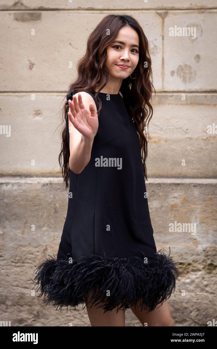 Jolin Cai arrives for the Valentino Fall/Winter 2024-2025 ready-to-wear collection presented ...