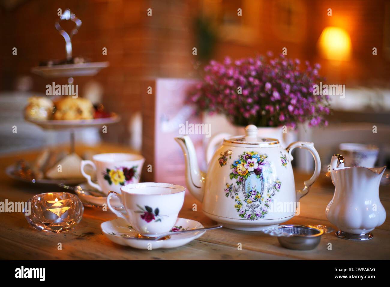 25/02/14 Herbert’s Tea Room, Tissington, Derbyshire Stock Photo - Alamy