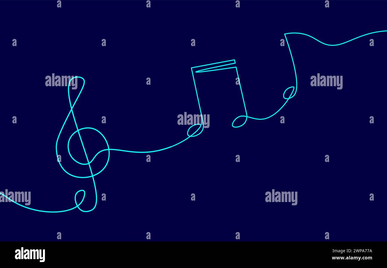 Single continuous line art music library like. Learning listen apps ...