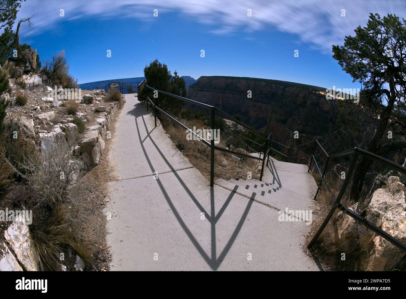 Steps leading to Trailview Overlook at Grand Canyon Arizona under ...
