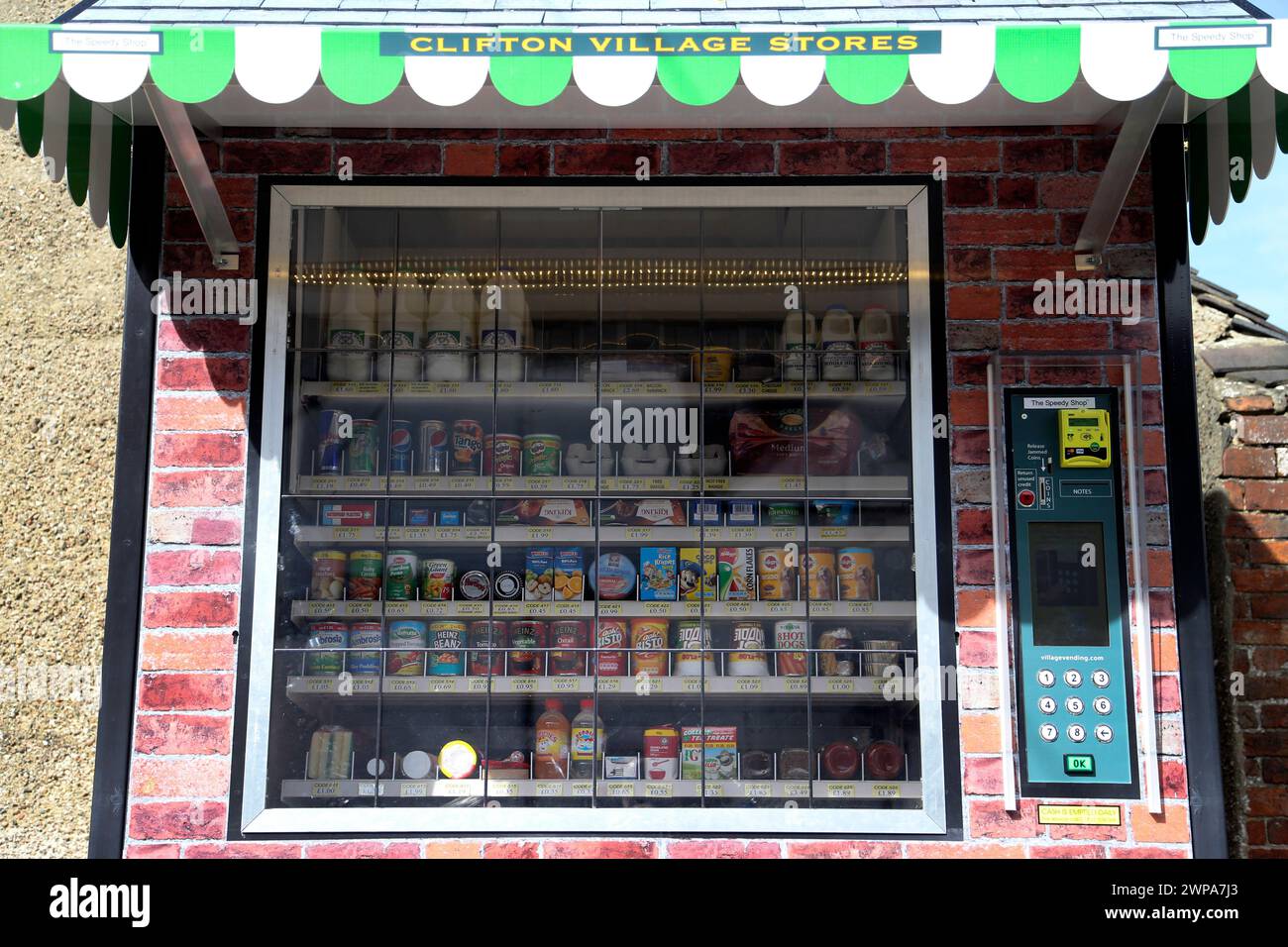 05/01/14 Clifton, village shop near Ashbourne Derbyshire - automated ...