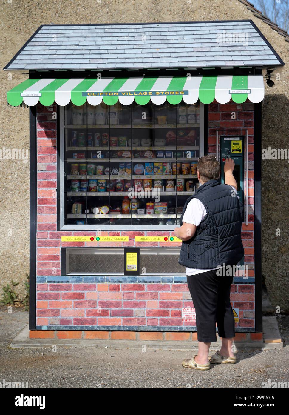 05/01/14 Clifton, village shop near Ashbourne Derbyshire - automated ...