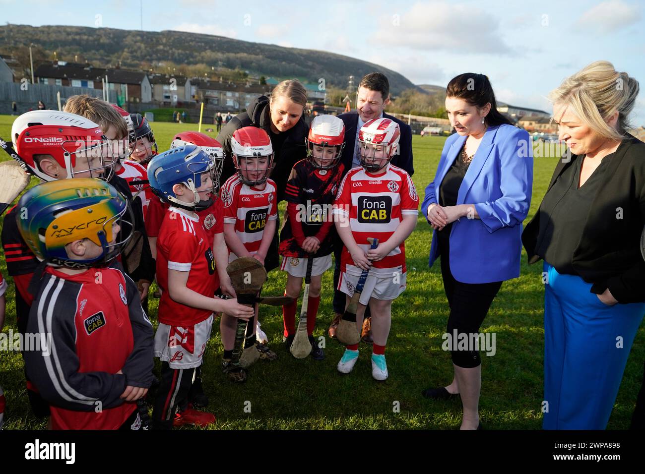 Northern Ireland First Minister Michelle O'Neill (right) and Deputy ...