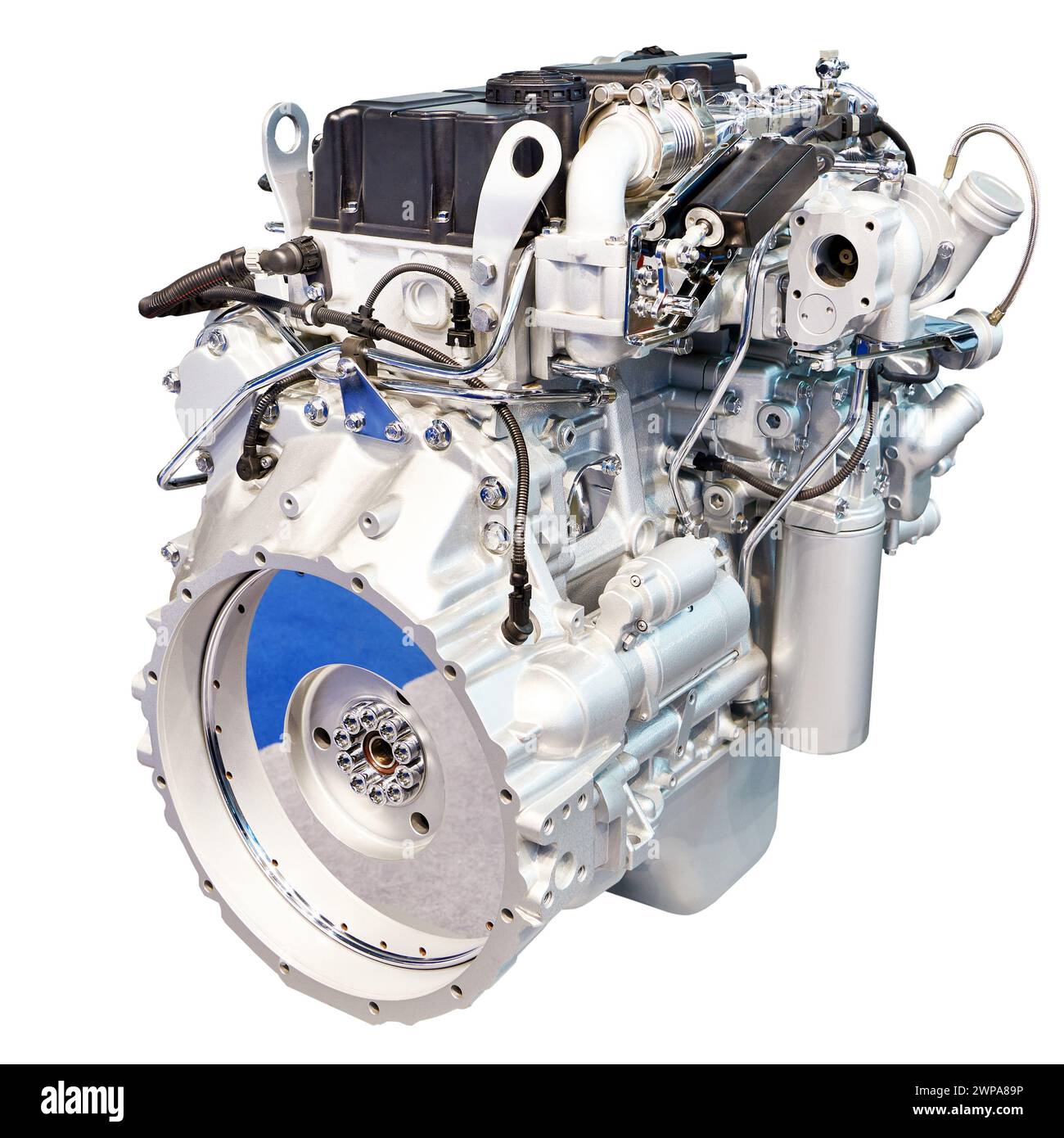 Diesel engine isolated white background Stock Photo - Alamy