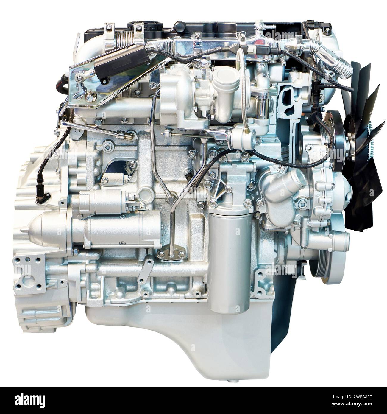 Diesel engine isolated white background Stock Photo - Alamy